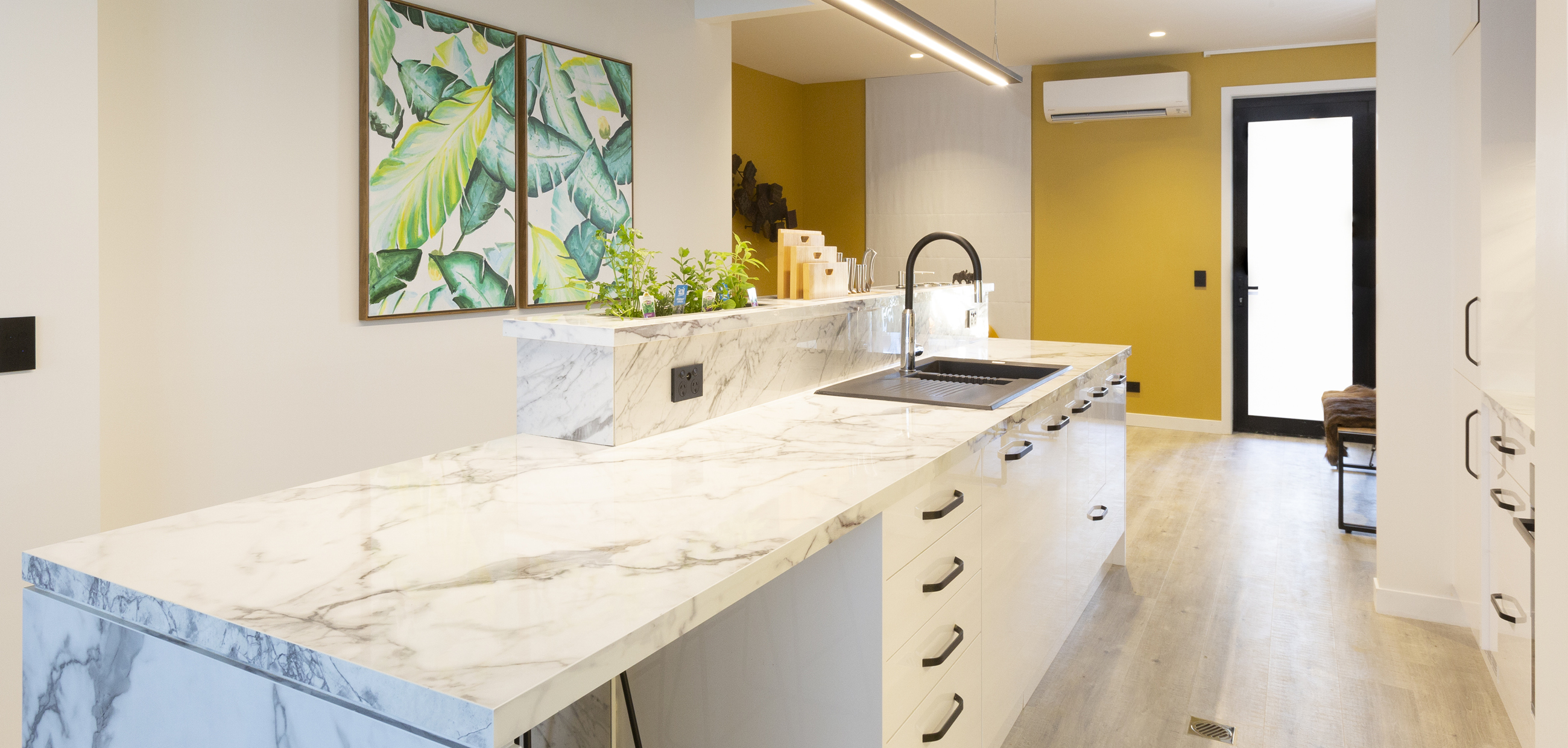 PlaceMakers Line Kitchen With Island & Scullery | PlaceMakers NZ